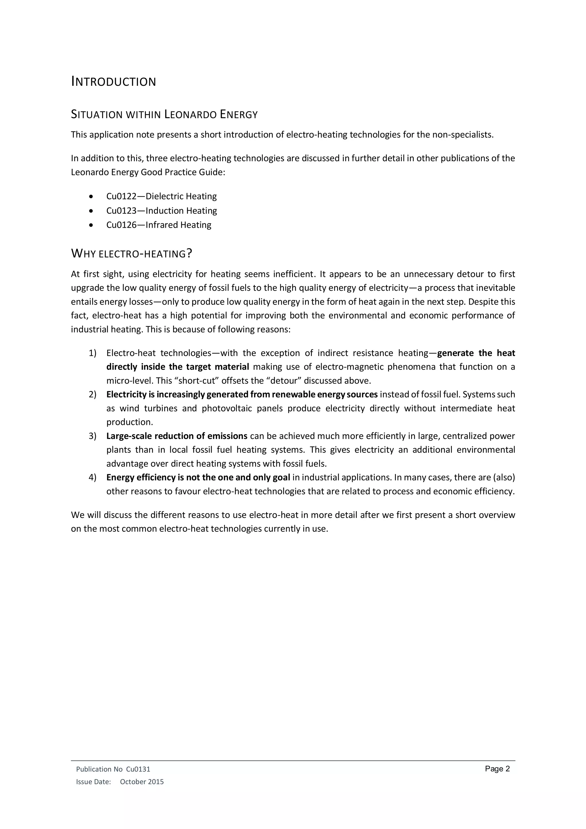 Introduction to industrial electrical process heating | PDF