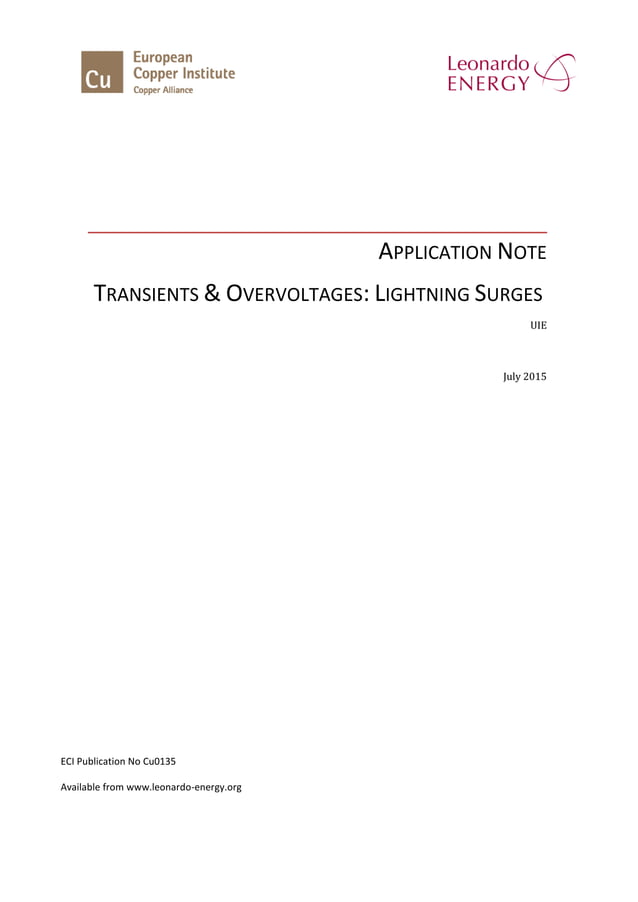 Transient Overvoltages And Currents Lightning Surges Pdf Weather Science