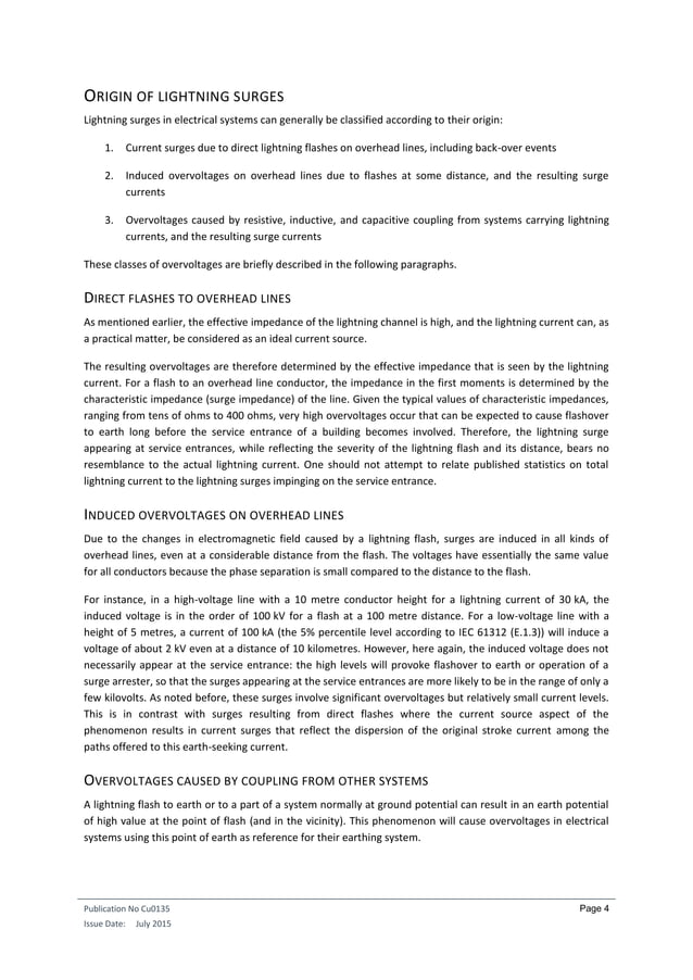 Transient overvoltages and currents: lightning surges | PDF | Weather ...