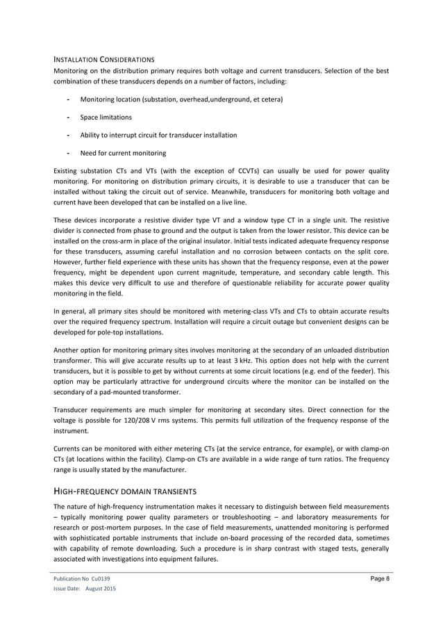 Transient overvoltages and currents: detection and measurement | PDF