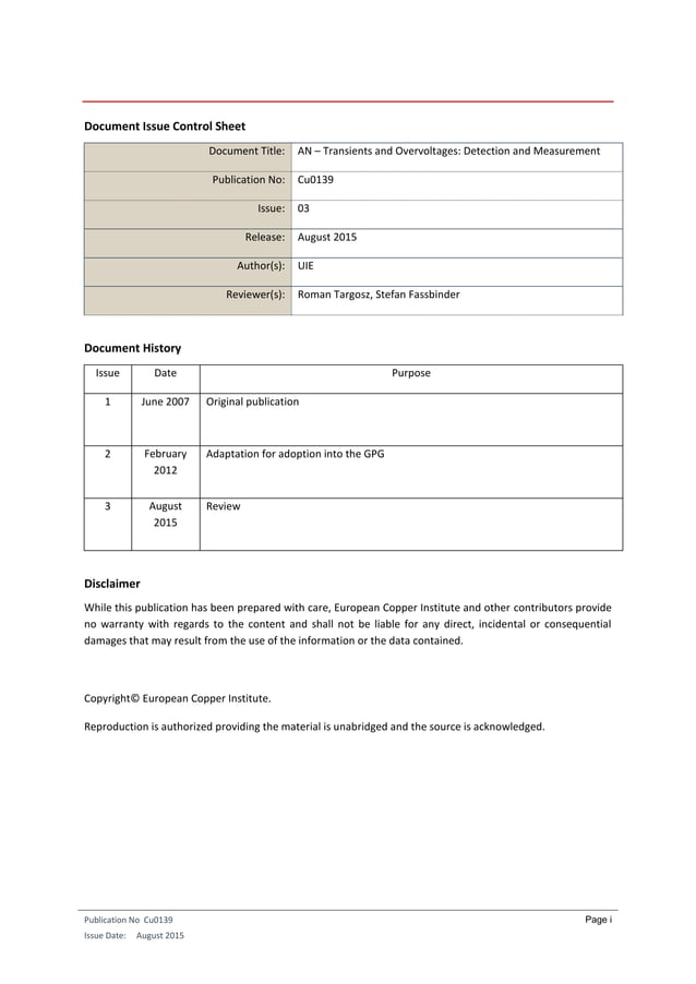 Transient Overvoltages And Currents Detection And Measurement Pdf