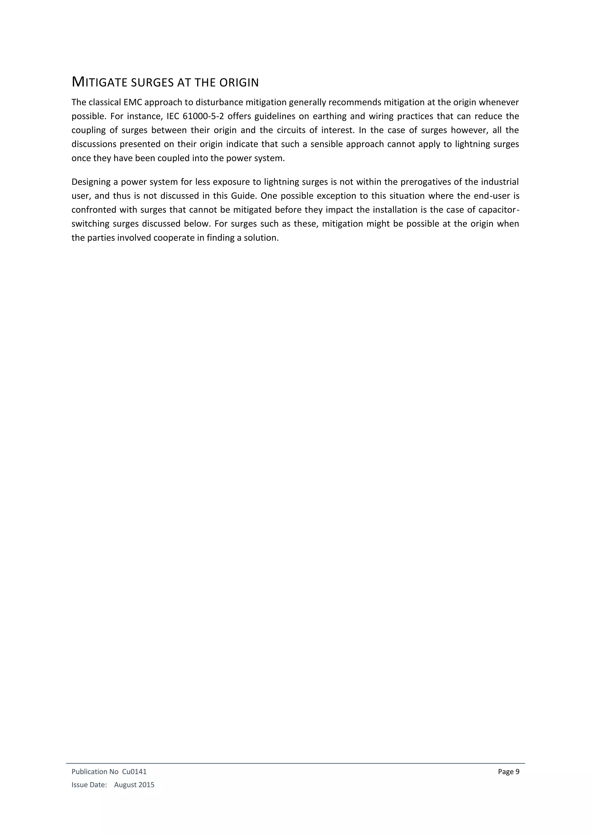 Transient overvoltages and currents: mitigation and protection techniques | PDF | Technology ...