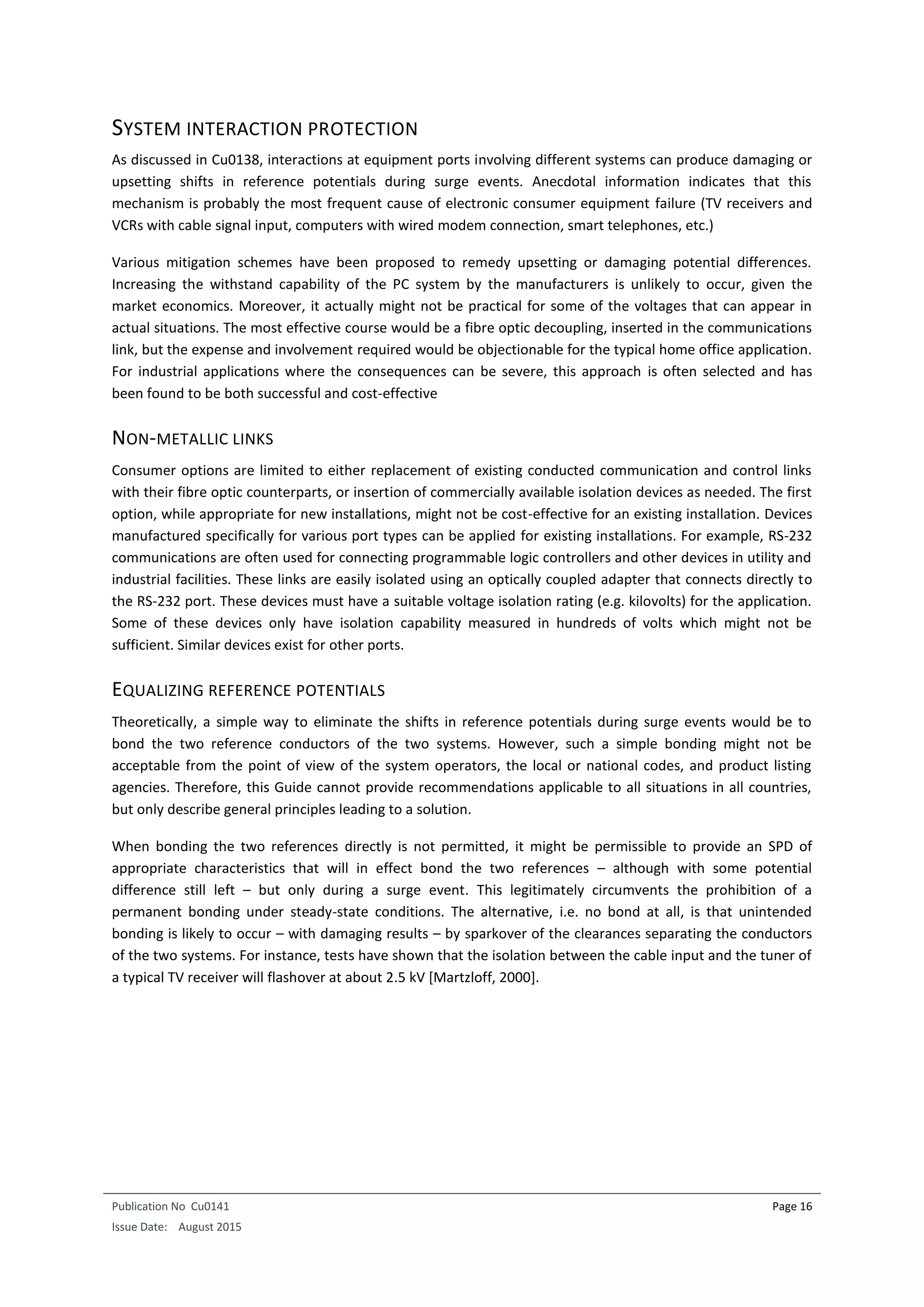 Transient overvoltages and currents: mitigation and protection ...