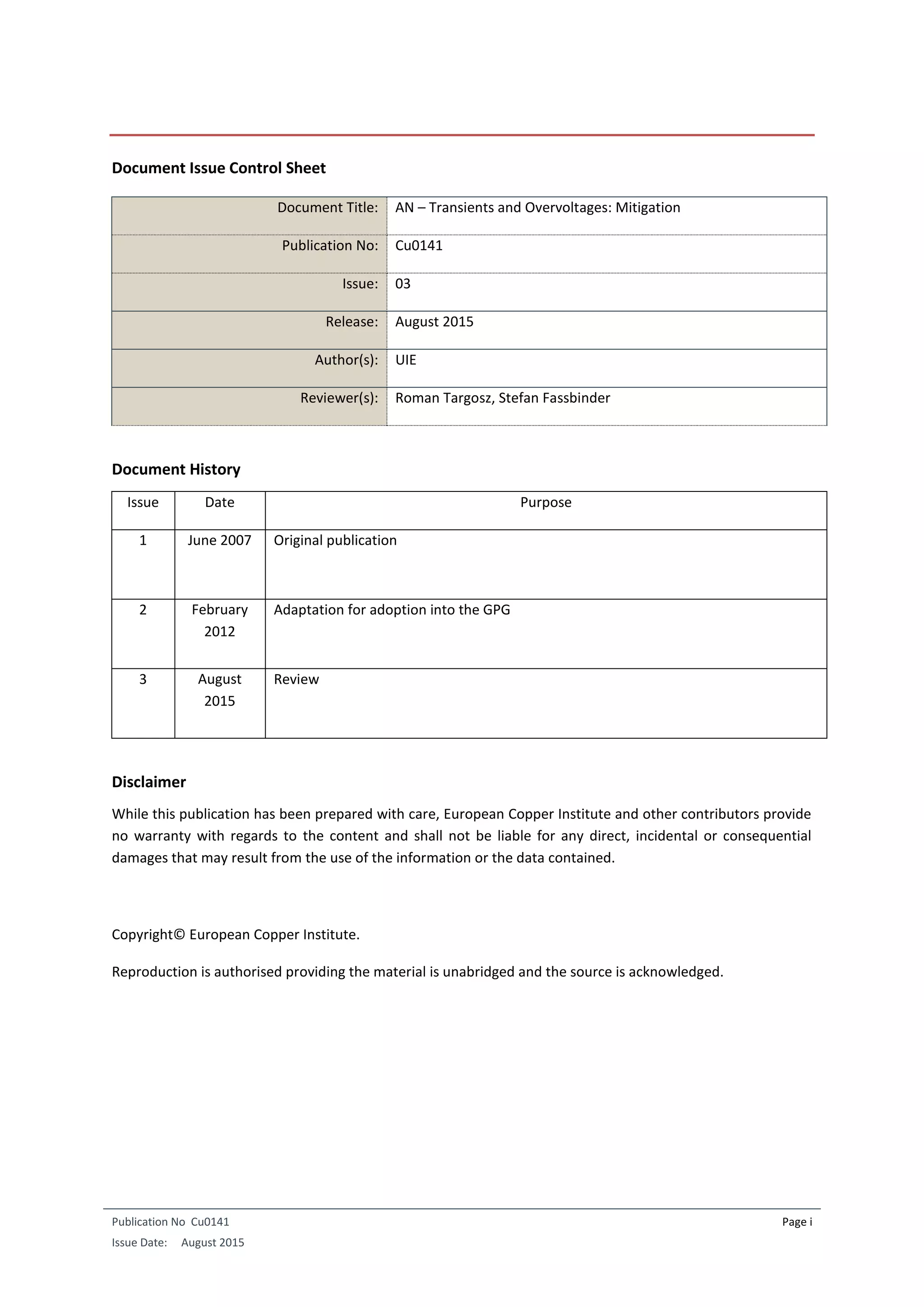 Transient overvoltages and currents: mitigation and protection techniques | PDF