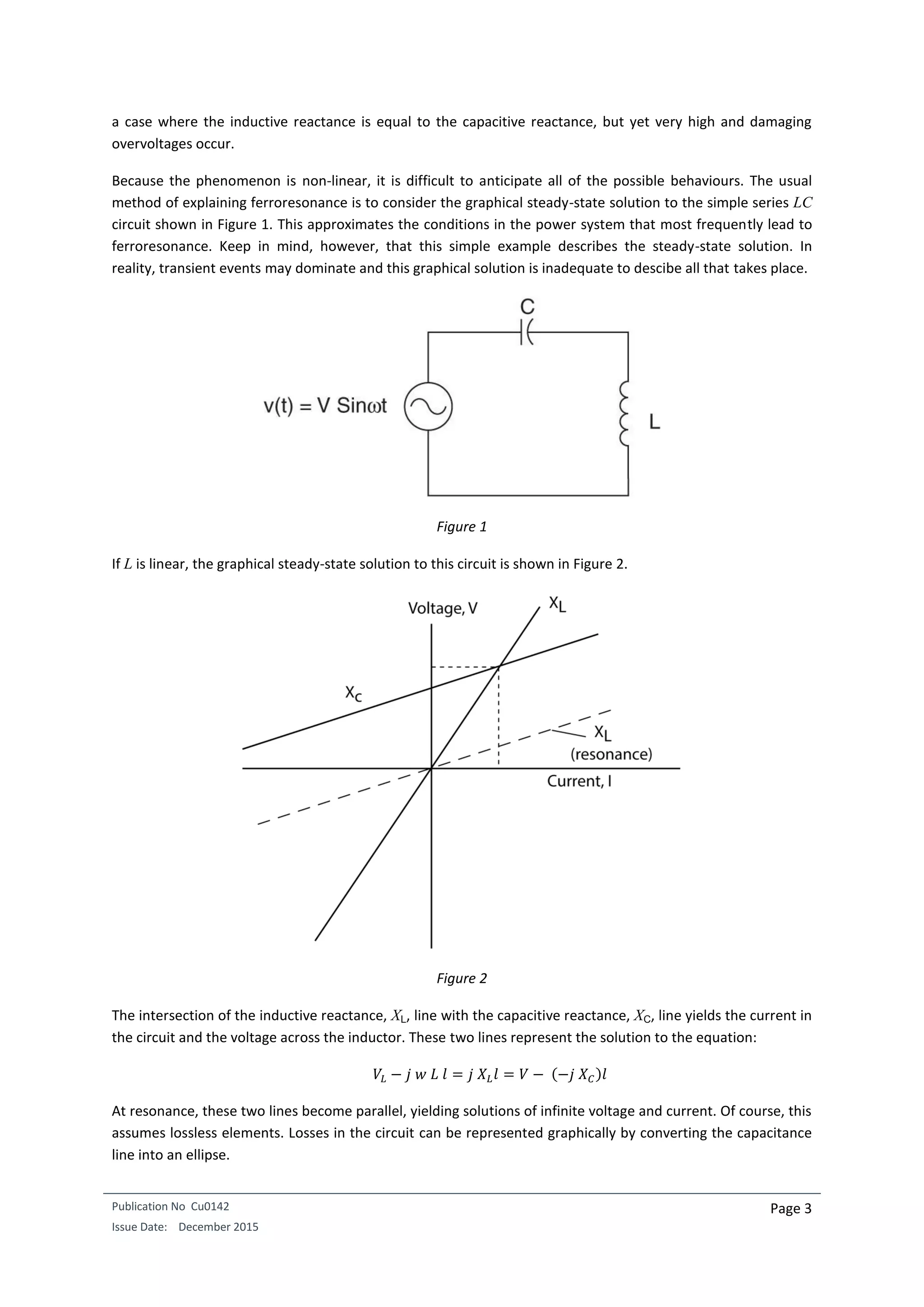 Transient overvoltages and currents: ferroresonance effects | PDF