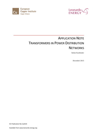 Transformers in Power Distribution Networks | PDF