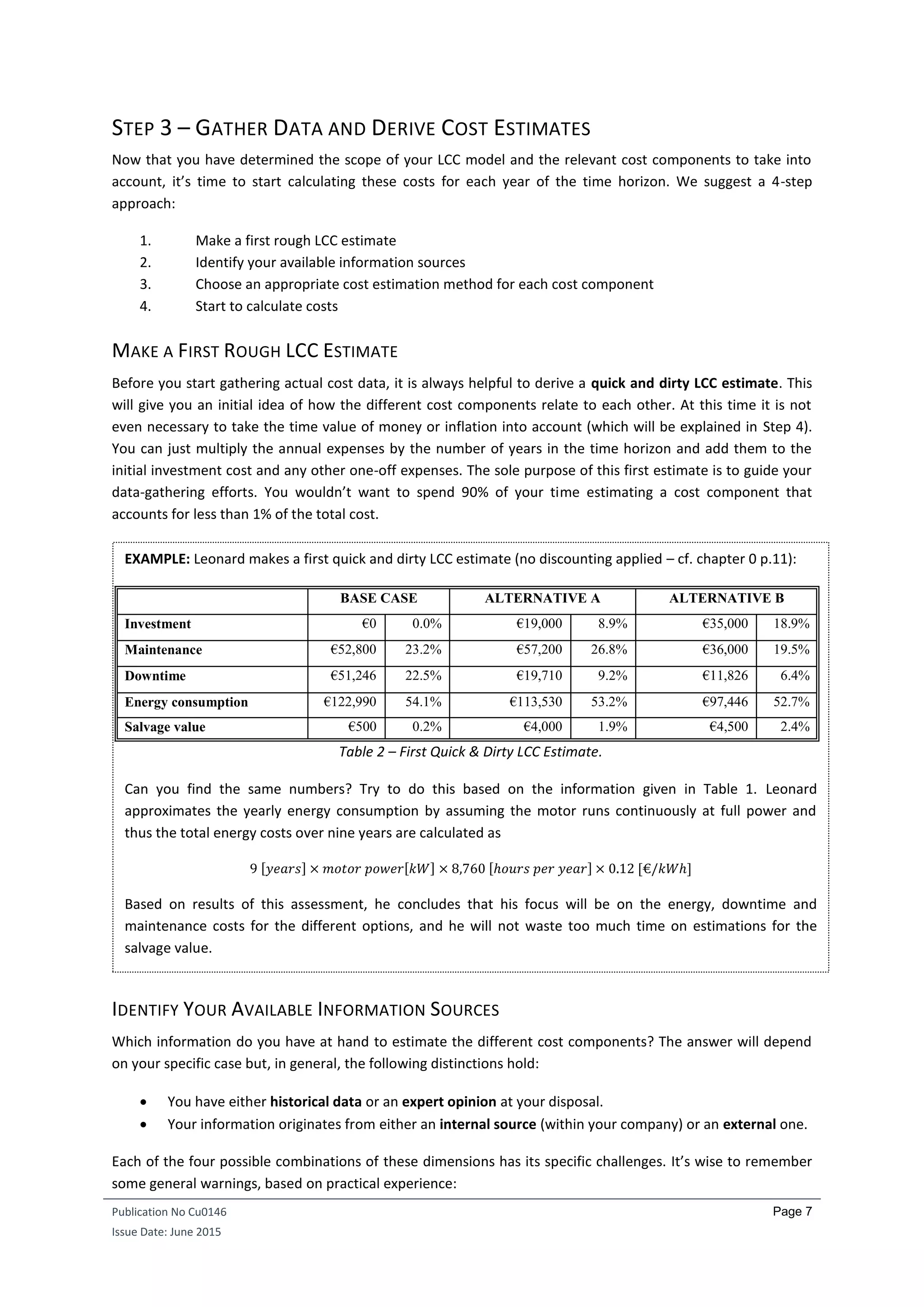 Life cycle costing (LCC): the basics | PDF