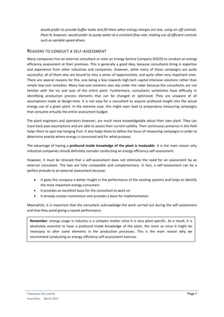 Energy efficiency self assessment in industry | PDF
