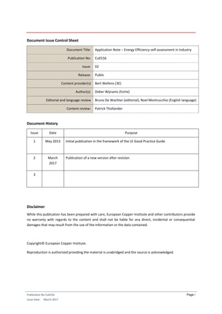 Energy efficiency self assessment in industry | PDF