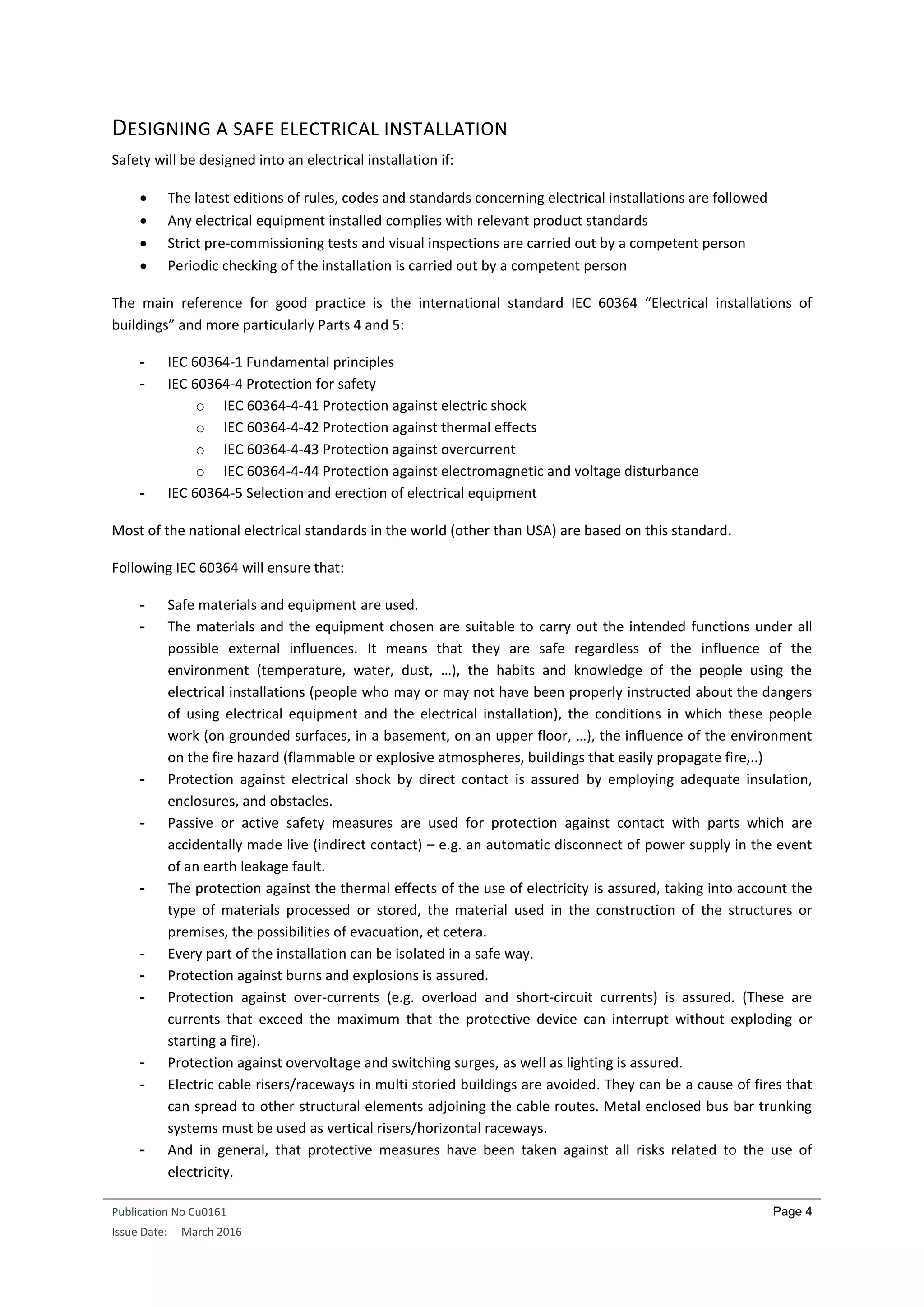 Safety in non-residential electrical installations | PDF