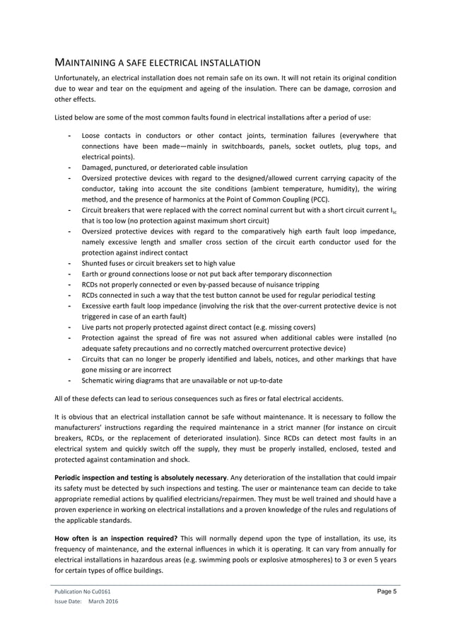 Safety in non-residential electrical installations | PDF