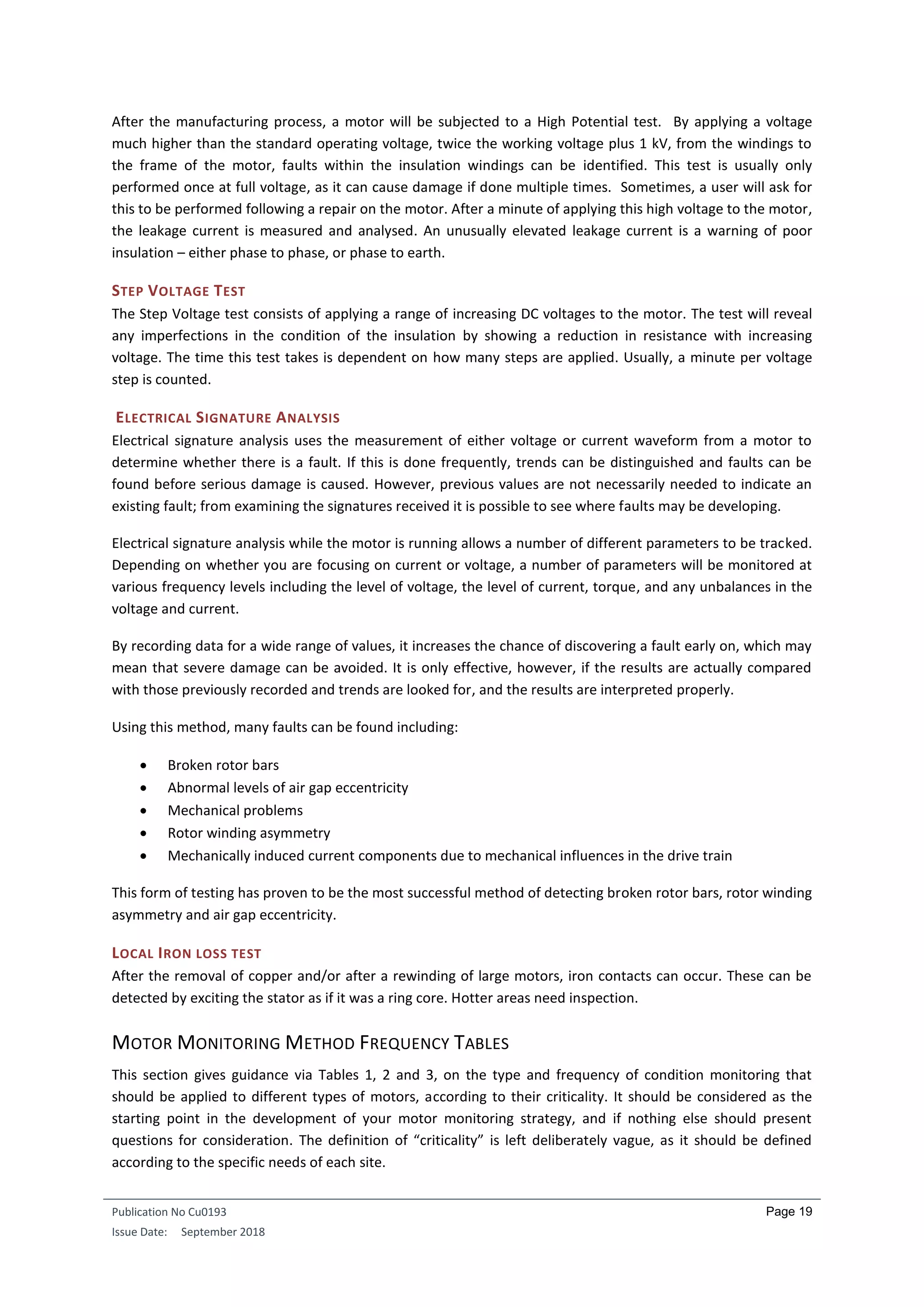 Electric motor performance testing and reliability assessment | PDF