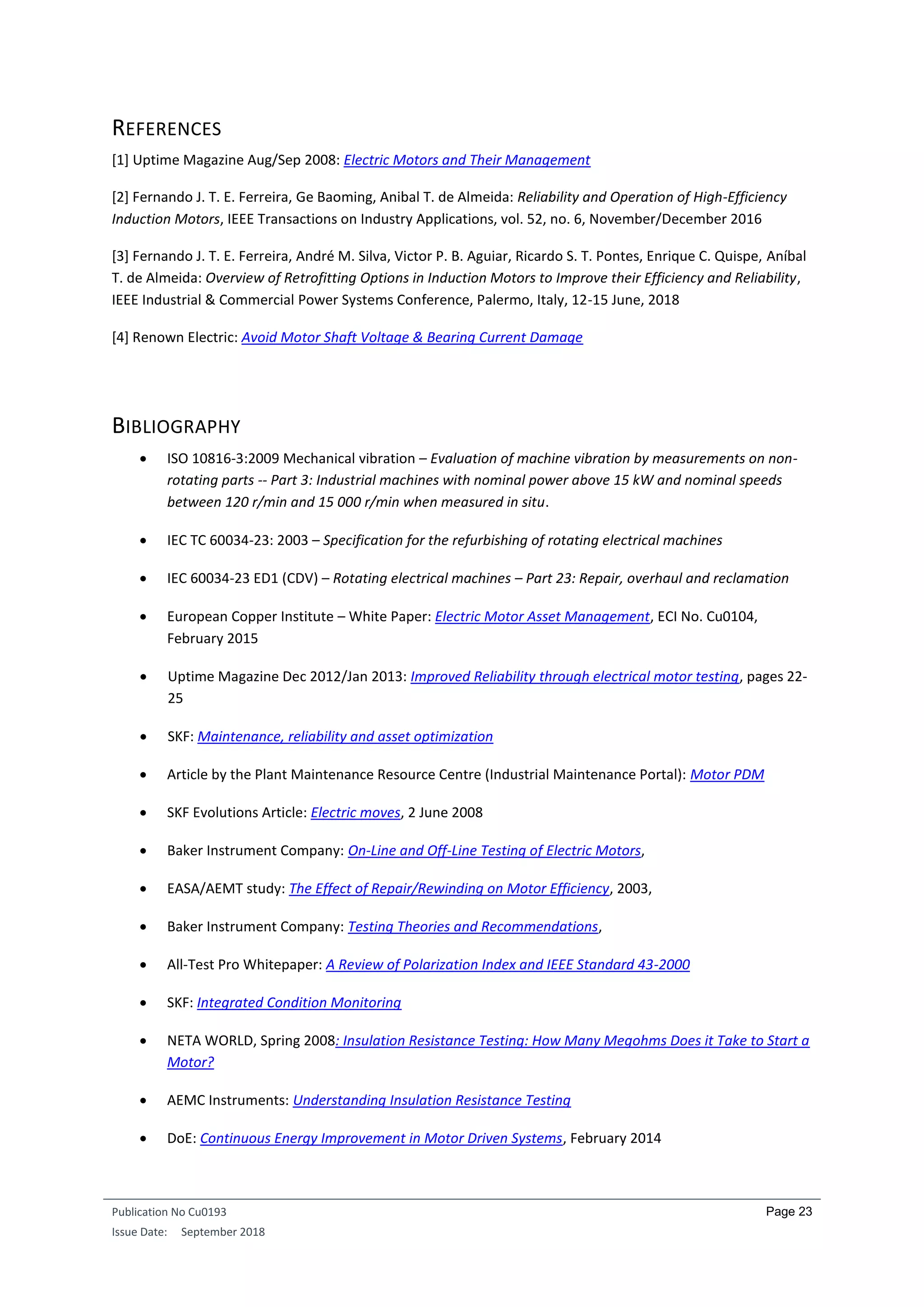 Electric motor performance testing and reliability assessment | PDF