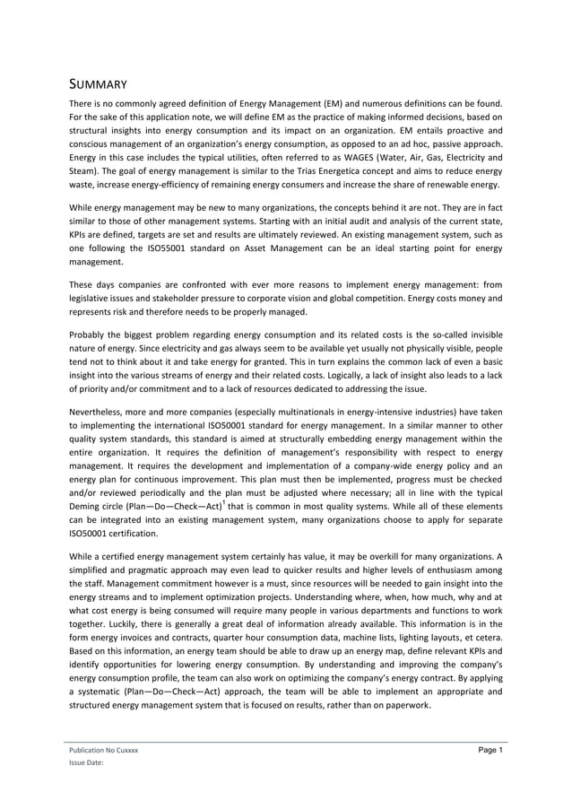 Introduction to Energy Management | PDF