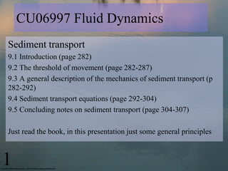 Cu06997 lecture 12_sediment transport and back water | PPT