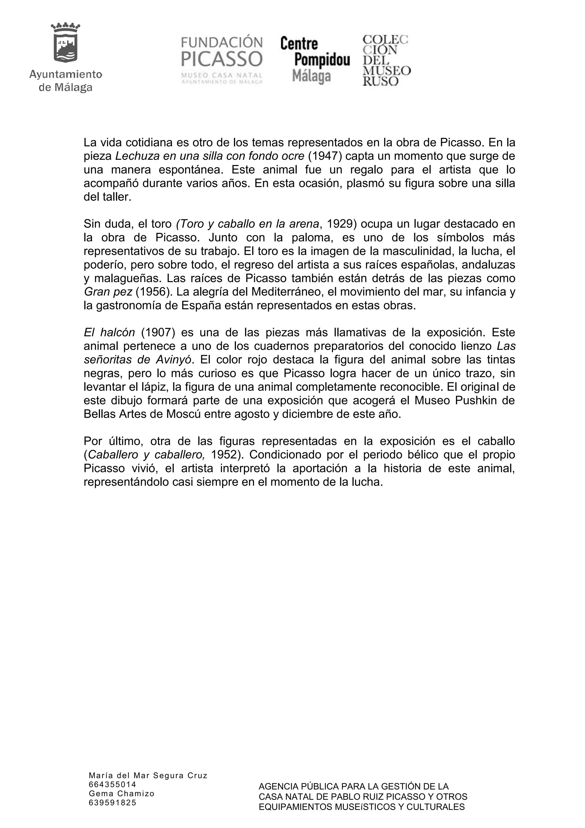 LA EXPOSICIÓN EL BESTIARIO DE PICASSO EN LA CASA NATAL DESVELA LA ...