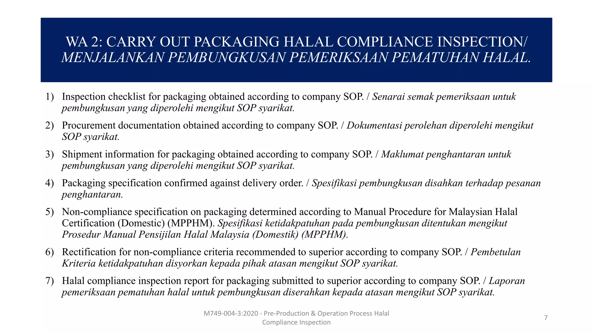 CU1 WA2 - Carry out Packaging Halal Compliance inspection.pptx