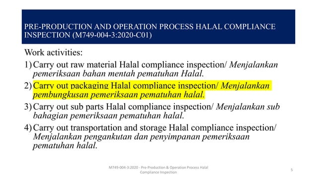 CU1 WA2 - Carry out Packaging Halal Compliance inspection.pptx