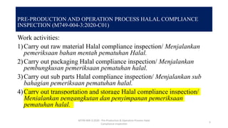CU1 WA4 - Carry out Transportation and Storage Halal Compliance ...
