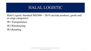 CU1 WA4 - Carry out Transportation and Storage Halal Compliance ...