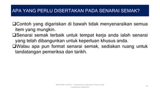 CU2 WA2 - Carry out Halal Compliance machine and equipment inspection ...