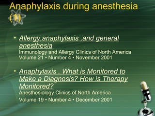 Anaphylactic Shock in General Anesthesia | PPT