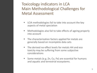 Best practices on the interpretation of Toxicology Impact Categories in ...