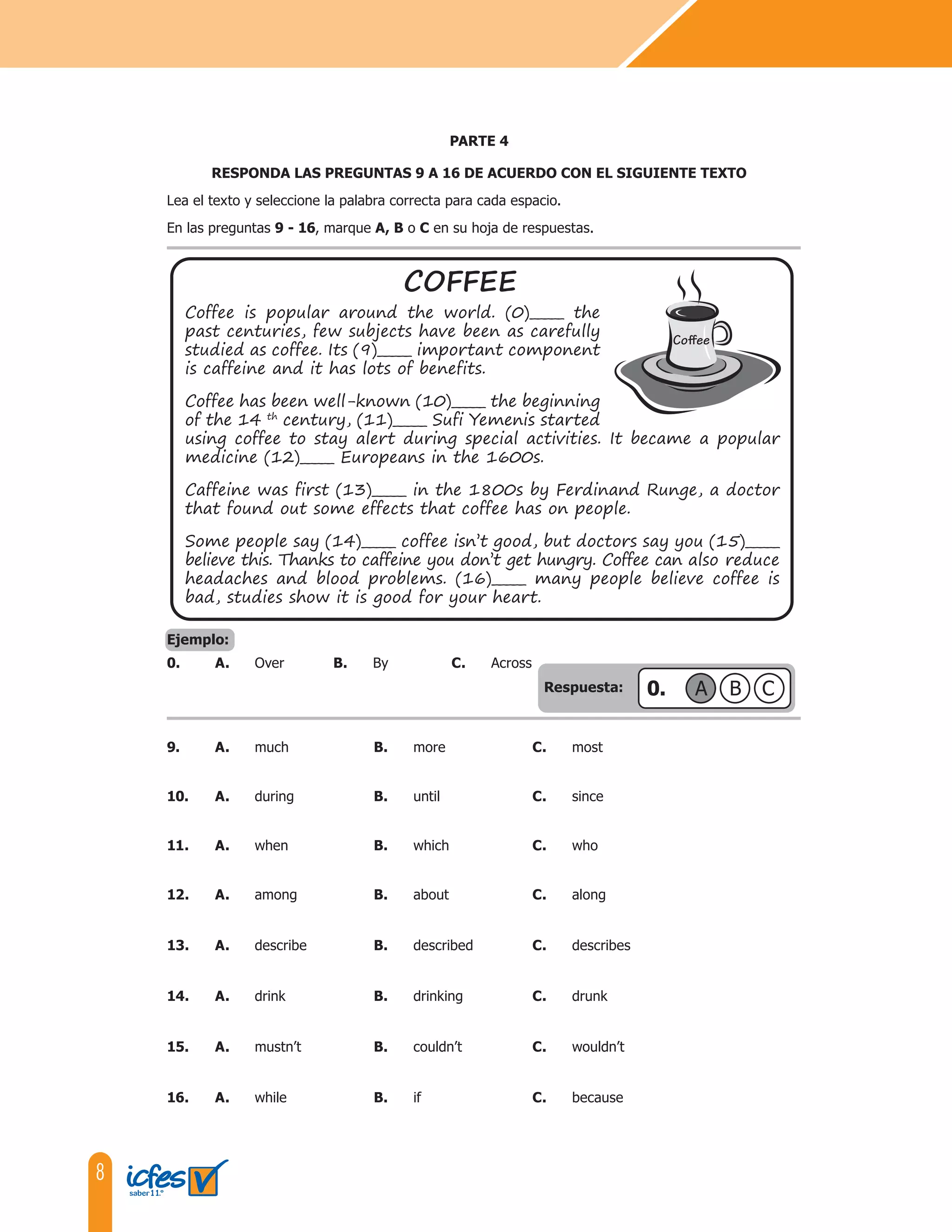 Cuadernillo de-preguntas-saber-11-ingles-8-8 | PDF