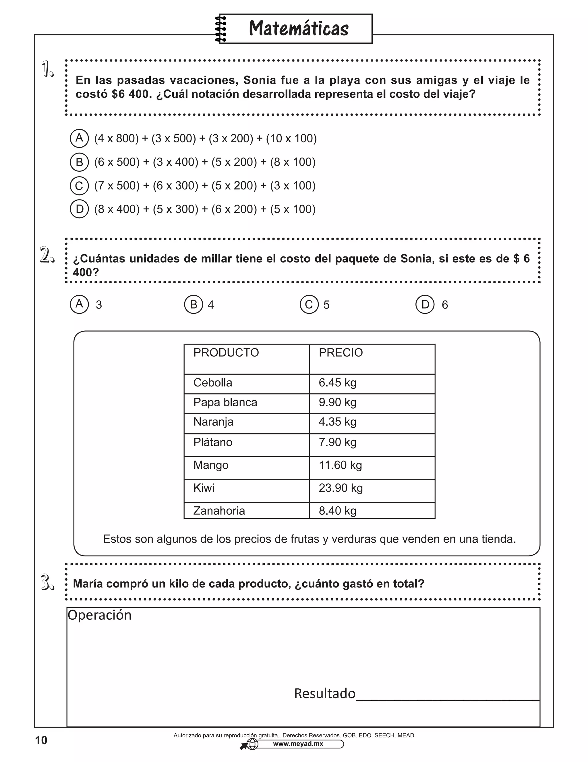 Cuadernillo De Repaso Cuarto Grado Matematicas Ucm Blackboard