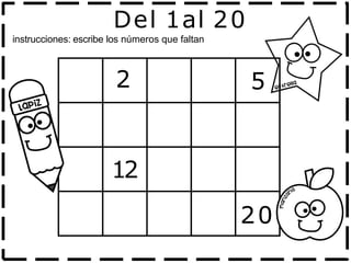 todos juntos podemos aprender los números del 1 al 20 | PDF