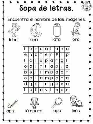 Actividades De Trabajo De Palabras Para Segundo Grado