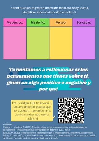 Cuadernillo actividades autoconcepto | PDF