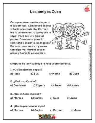 Cuadernillo de comprensión lectora para 1 y 2 grado.pdf | Download Gratuito