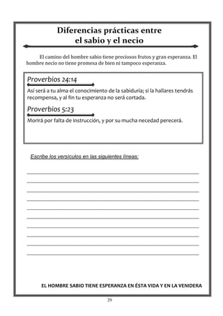 Cuadernillo de escritura sabio y necio | PDF