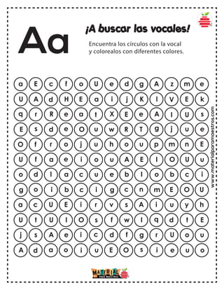 Cuadernillo de las vocales | PDF