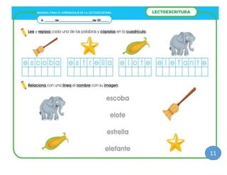 Mis primeras letras - Cuadernillo lectoescritura | PDF