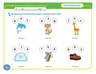 Mis primeras letras - Cuadernillo lectoescritura | PDF
