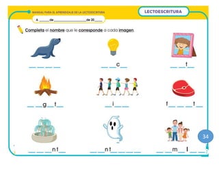 Mis primeras letras - Cuadernillo lectoescritura | PDF
