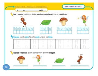 Mis primeras letras - Cuadernillo lectoescritura | PDF