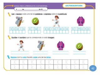 Mis primeras letras - Cuadernillo lectoescritura | PDF