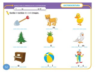 Mis primeras letras - Cuadernillo lectoescritura | PDF