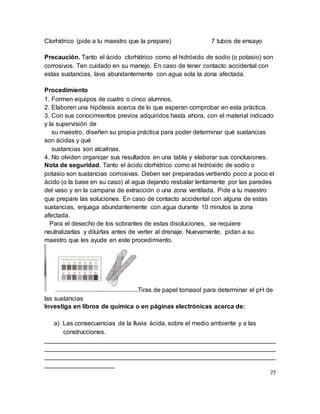 Cuadernillo de practicas de quimica | DOC