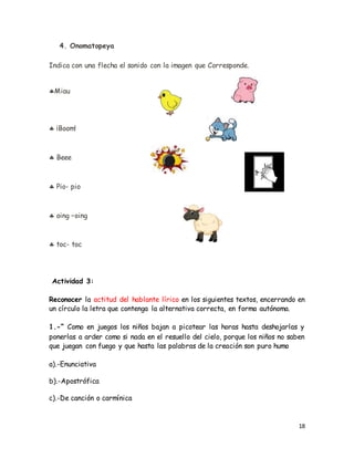 Cuadernillo genero lirico | DOCX