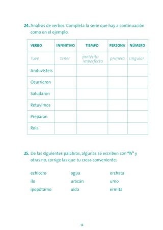 Cuadernillo lengua 4º primaria | PDF