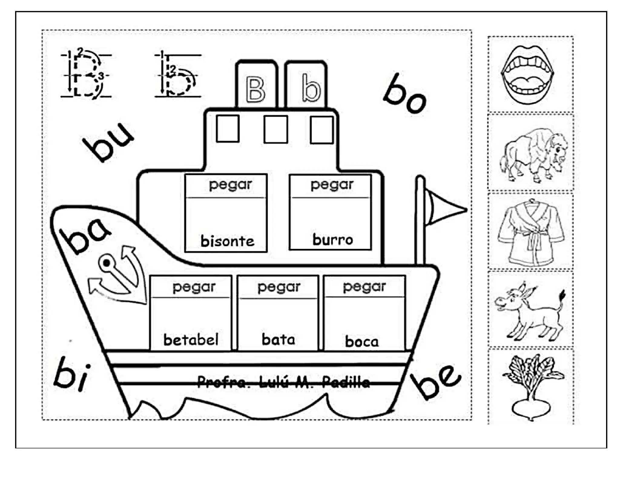 CUADERNILLO DE APOYO PARA LA LECTOESCRITURA LETRA Bb | PDF