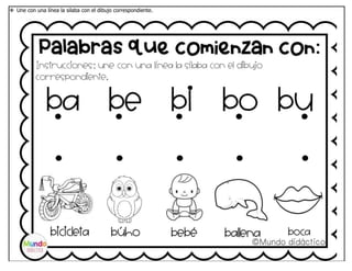 CUADERNILLO DE APOYO PARA LA LECTOESCRITURA LETRA Bb | PDF