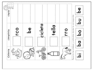 CUADERNILLO DE APOYO PARA LA LECTOESCRITURA LETRA Bb | PPT