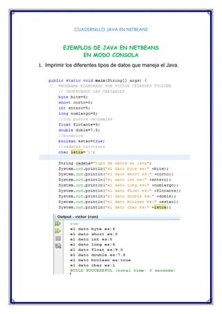 CUADERNILLO DIGITAL DE NETBEANS | PDF