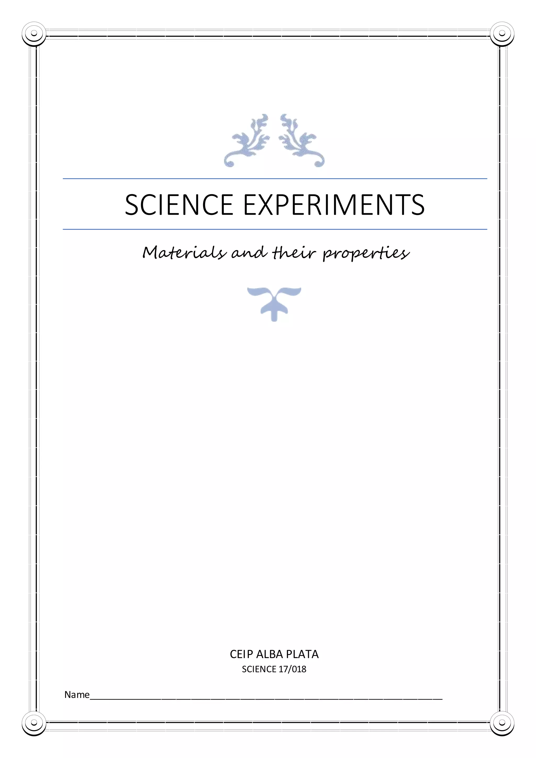 Cuadernillo para experimentos science experiments notebook | DOCX