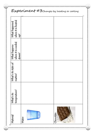 Cuadernillo para experimentos science experiments notebook | DOCX